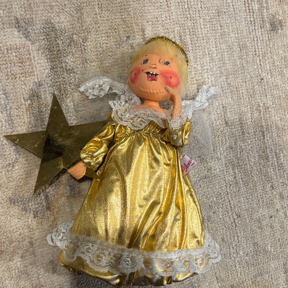 Annalee | Holiday | Annalee Vintage Gold Angel With Star Tree Topper ...